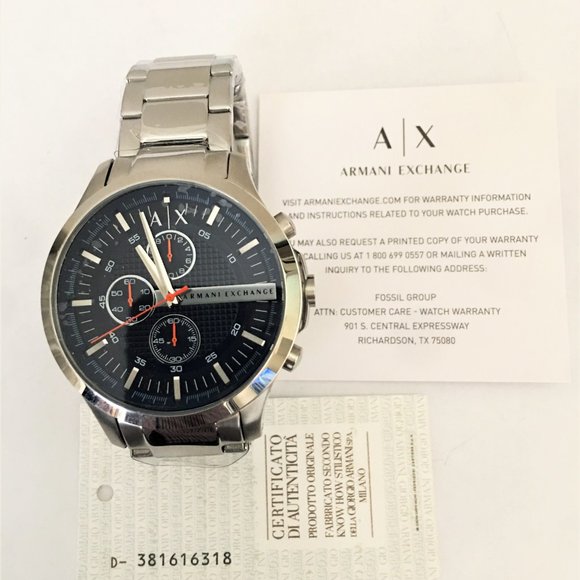Armani Exchange | Accessories | Watch Mens Armani Exchange Ax255 Silver ...